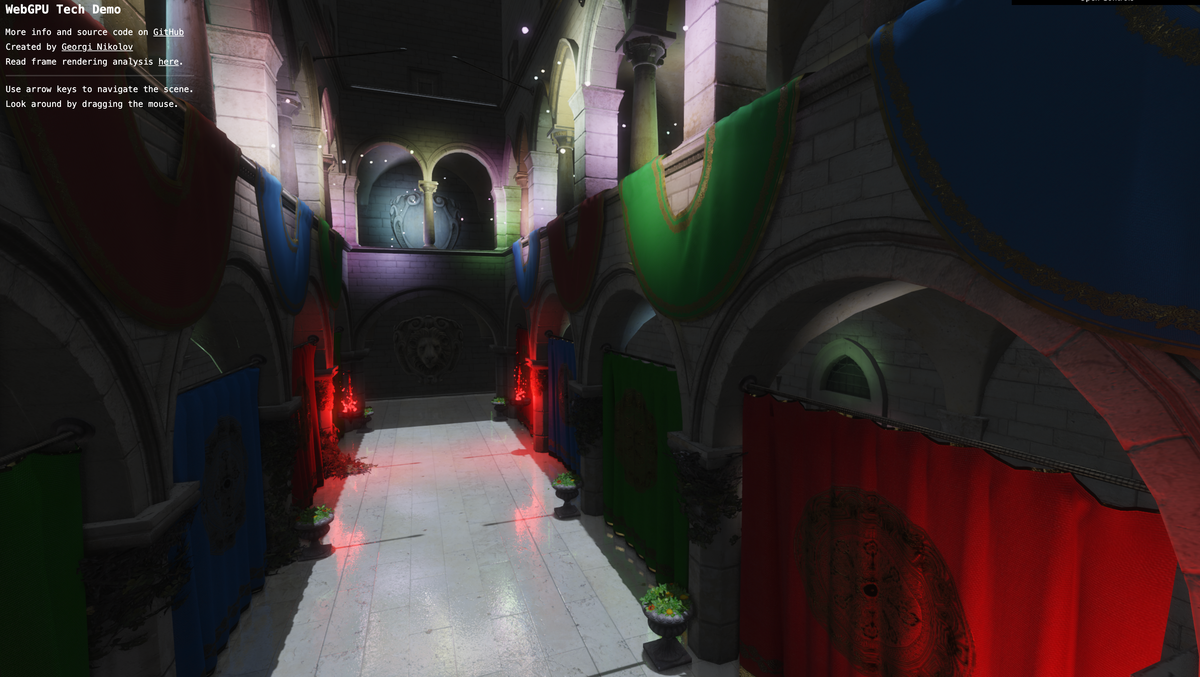 Deferred Rendering in WebGPU: Sponza with 400+ Compute-Driven Point Lights | WebGL / WebGPU ...